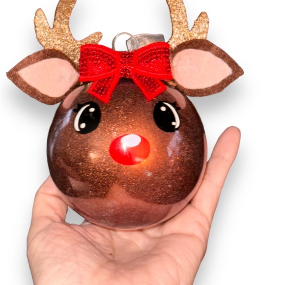 Hand Crafted | Holiday | Christmas Tree Ornament Reindeer Gift Xmas ...